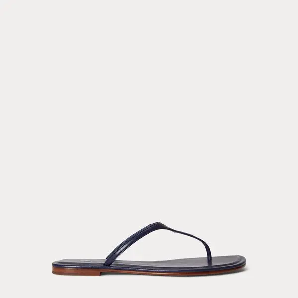 Ralph Lauren Polo Play Leather Thong Sandal - Cosmo Navy