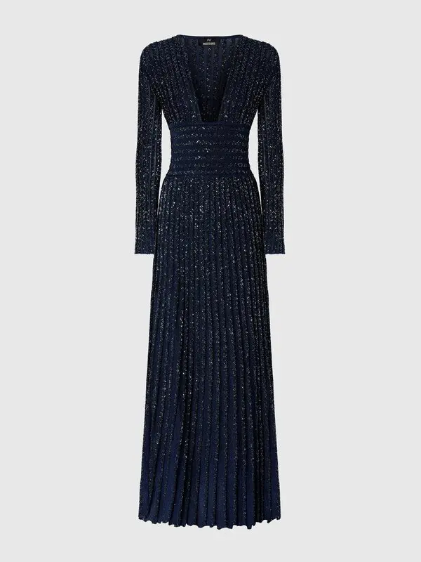 Missoni Sequin Textured Maxi Dress - Navy Blue