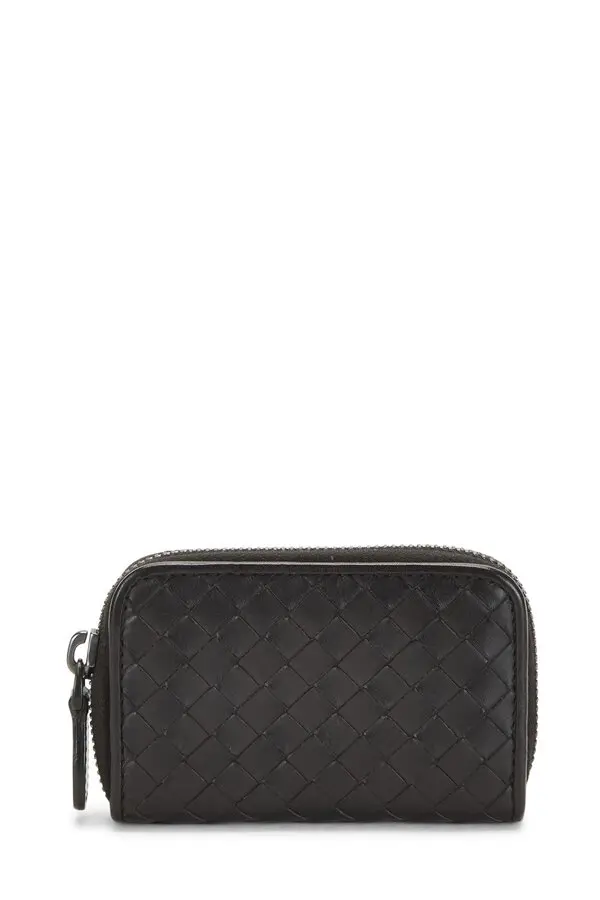 Bottega Veneta Intrecciato Zip Coin Purse - Brown