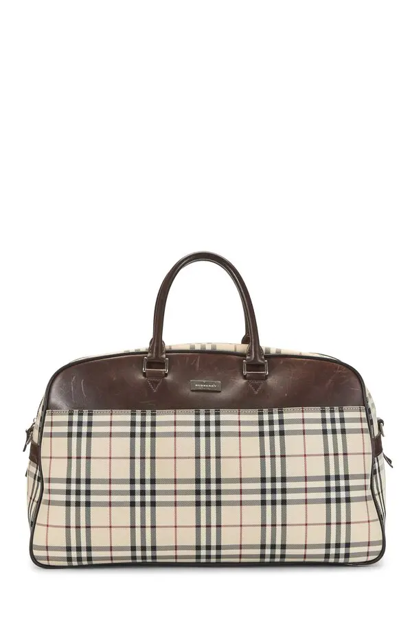 Burberry House Check Canvas Bowler - Beige