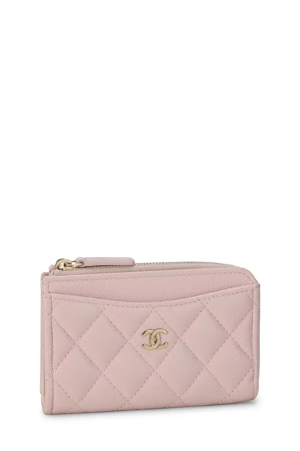 Chanel Caviar 'cc' Zip Card Holder