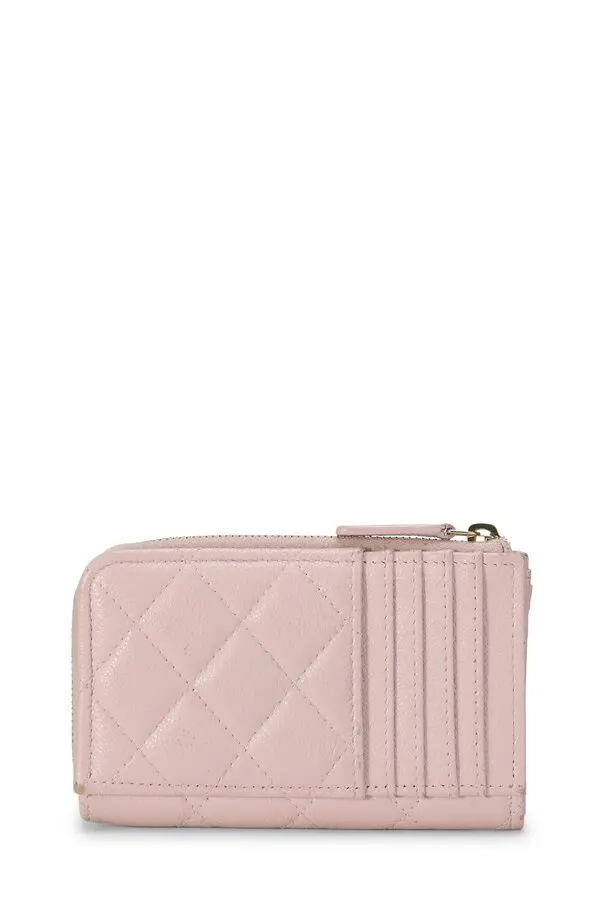Chanel Caviar 'cc' Zip Card Holder