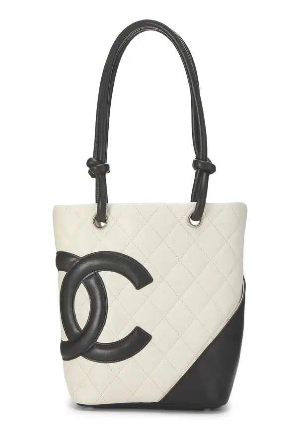 Chanel Quilted Calfskin Cambon Tote Mini - White