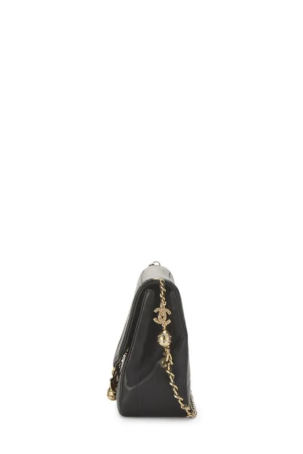 Chanel Lambskin Chocolate Bar Lucky Charms Flap Bag - Black