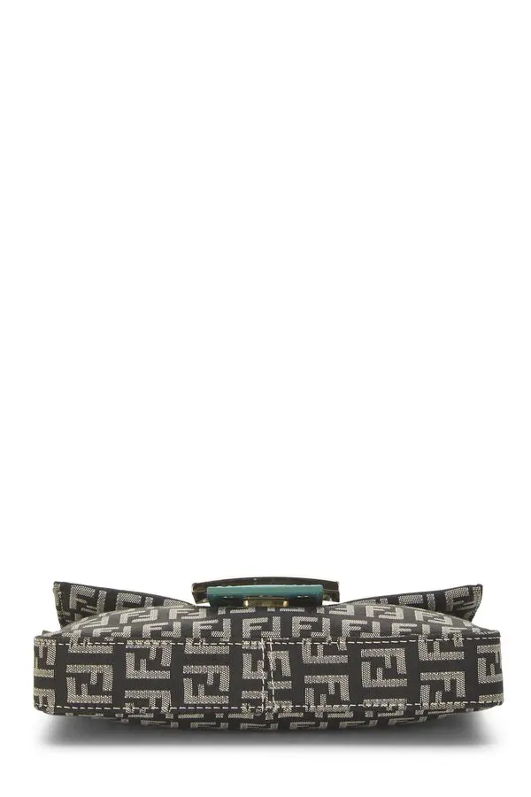 Fendi Navy Zucchino Canvas Baguette