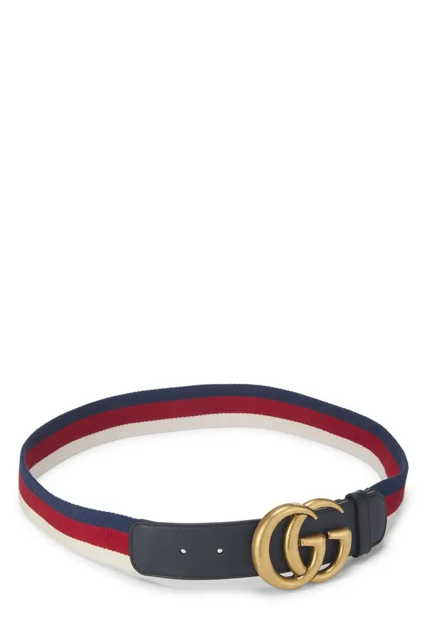Gucci Web Canvas Gg Marmont Belt 90