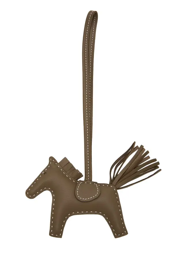Hermès Milo Rodeo Bag Charm - Etoupe