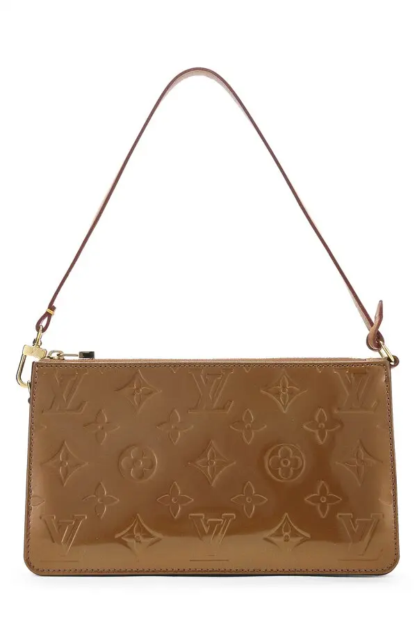 LOUIS VUITTON Bronze Monogram Vernis Lexington Pochette - Brown