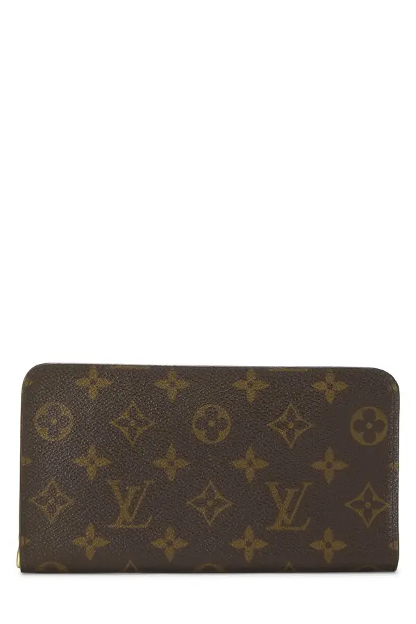 LOUIS VUITTON Monogram Canvas Porte Monnaie Zippy Wallet - Brown