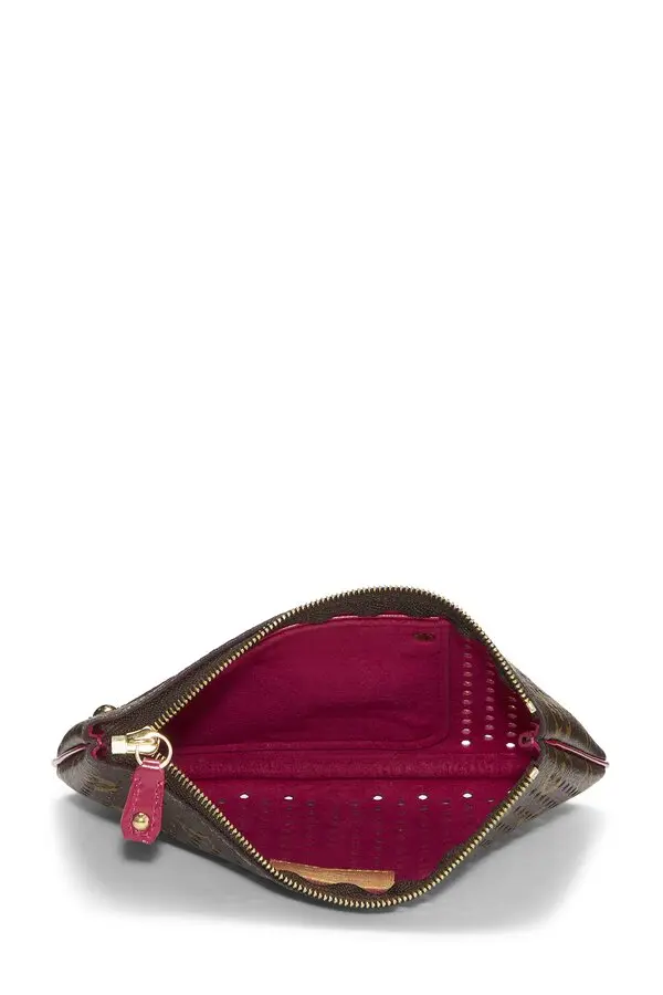 LOUIS VUITTON Burgundy Perforated Monogram Pochette Plat