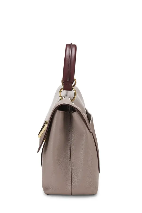 LOUIS VUITTON Calfskin Leather Very Top Handle Bag - Beige