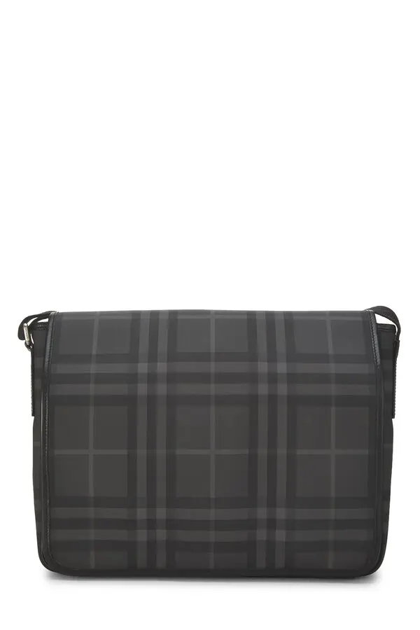 Burberry Smoked Check Messenger Bag - Black