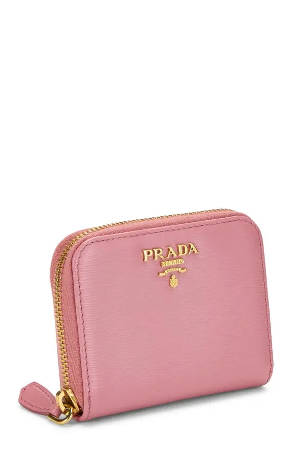 Prada Vitello Move Zip Around Coin Purse