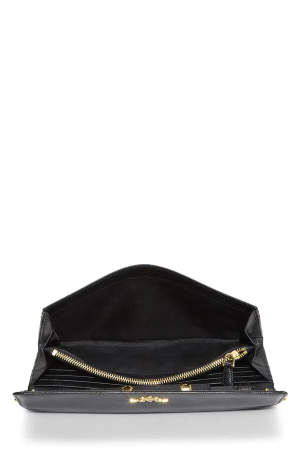 Prada Saffiano Continental Wallet On Chain
