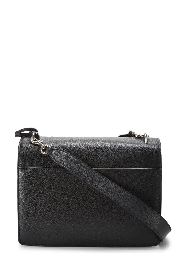 Saint Laurent Grainy Leather Sunset Shoulder Bag - Black