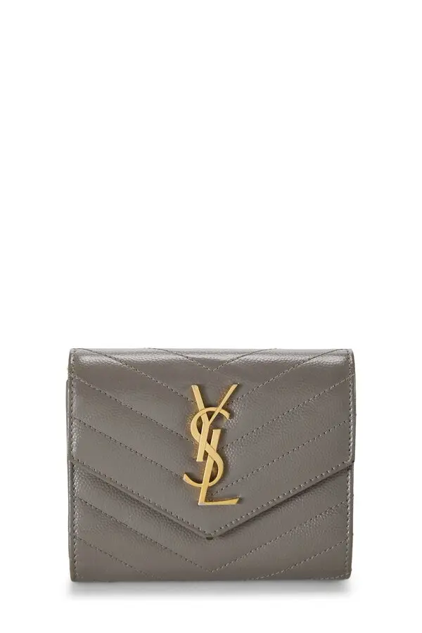 Saint Laurent Grainy Compact Zip Wallet