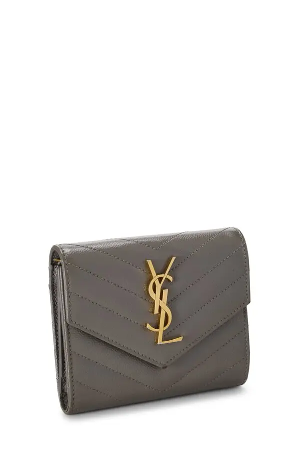 Saint Laurent Grainy Compact Zip Wallet