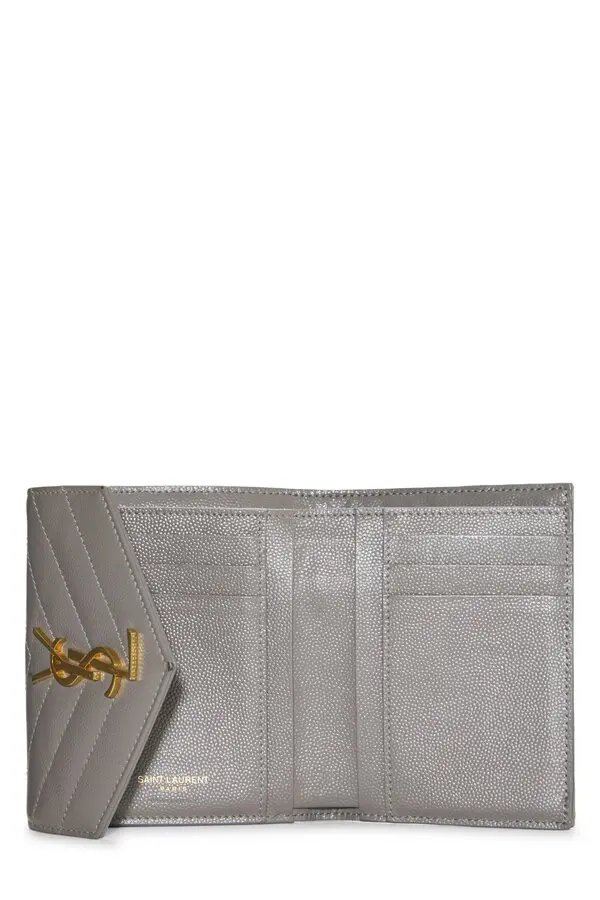 Saint Laurent Grainy Compact Zip Wallet