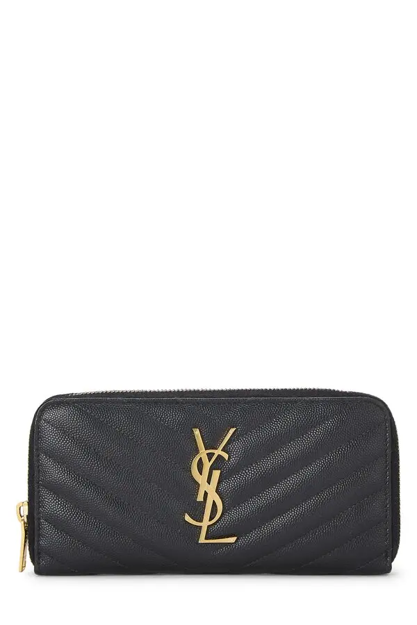Saint Laurent Grainy Zip Around Wallet