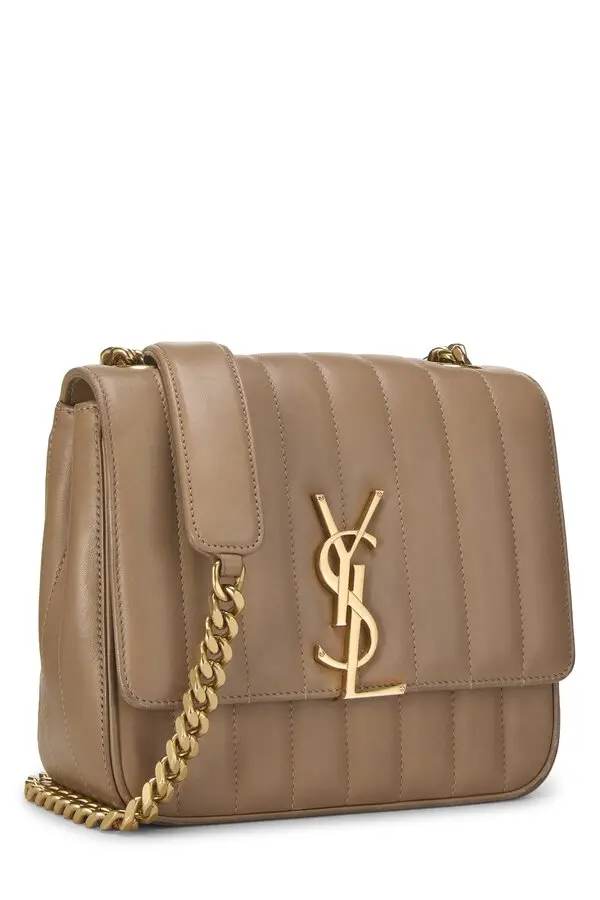 Saint Laurent Quilted Lambskin Vicky Crossbody Medium