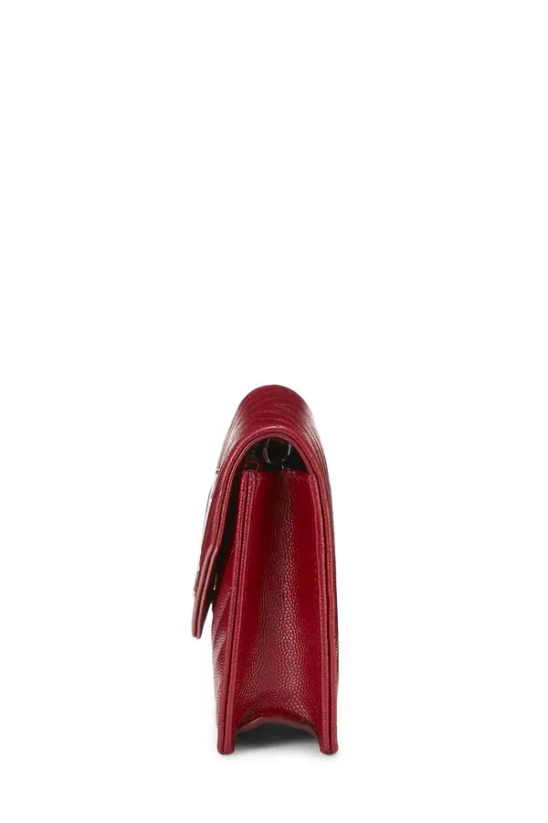 Saint Laurent Grained Calfskin Envelope Wallet On Chain