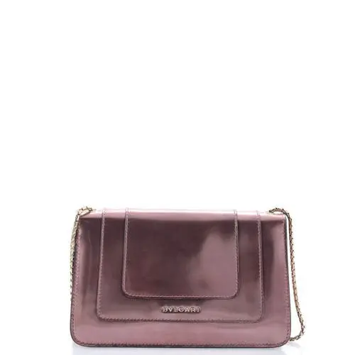 BVLGARI Serpenti Forever Shoulder Bag Metallic Leather Small