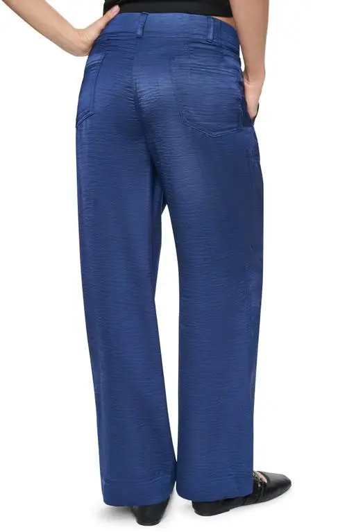 Dkny Wide Leg Glazed Pants - Intrepid Blue
