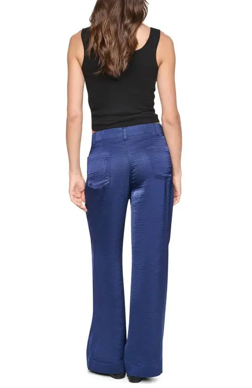 Dkny Wide Leg Glazed Pants - Intrepid Blue