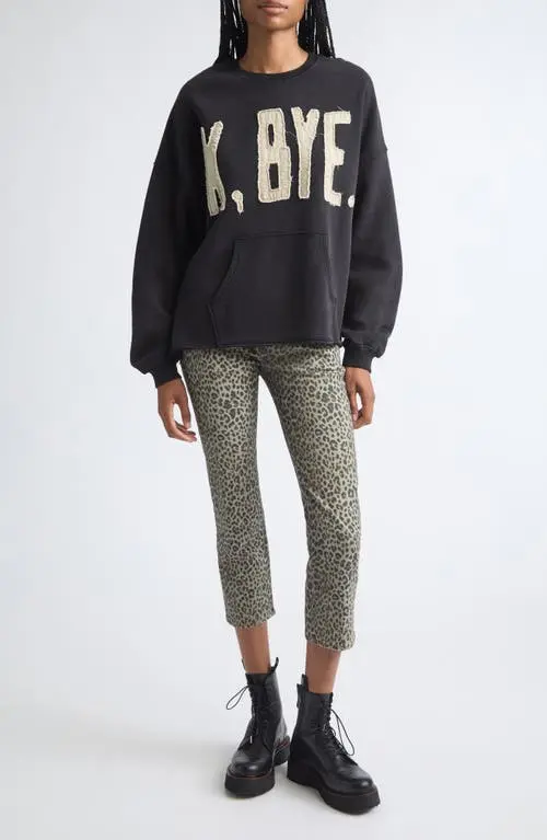R13 K, Bye." Oversized Sweatshirt
