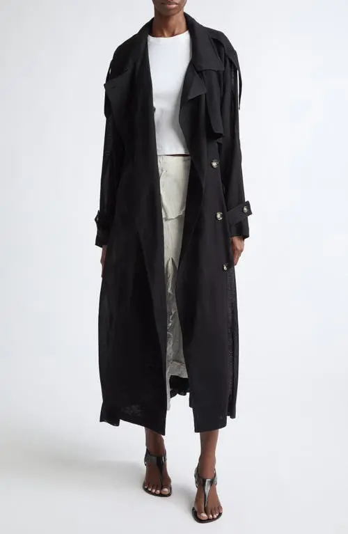 Proenza Schouler Sheer Wool Trench Coat