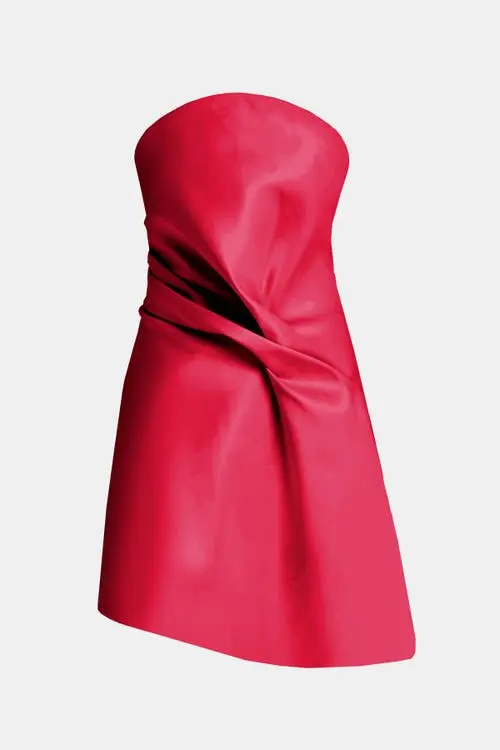 KATE BARTON Kate Liquid Mini Dress - Raspberry