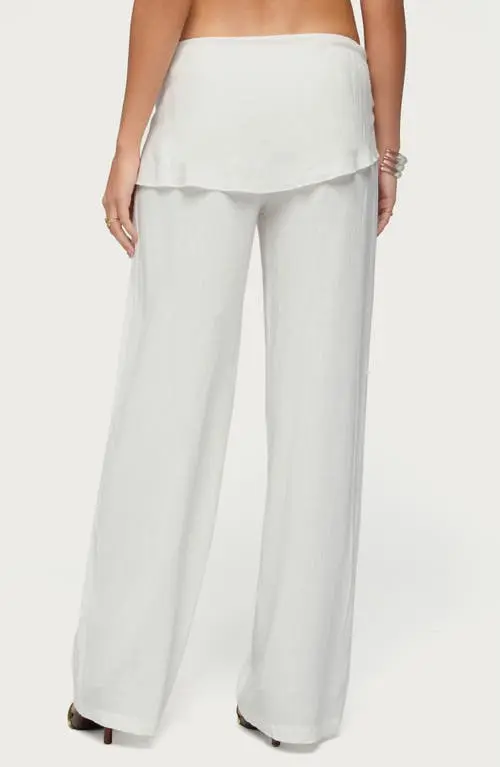 EDIKTED Suki Belted Sarong Cotton & Linen Pants