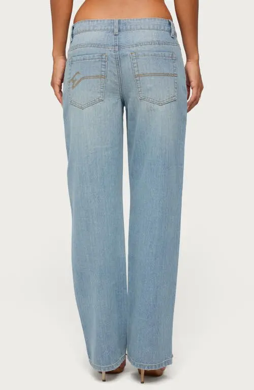 EDIKTED Cresida Low Rise Straight Leg Jeans
