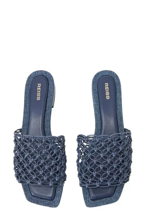 REISS Mabel Slide Sandal - Blue