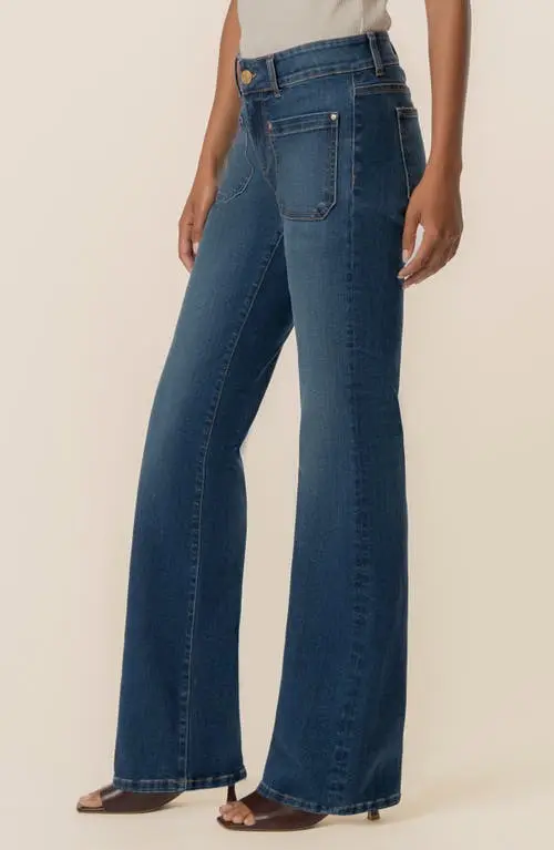 Kut From The Kloth Natalie Patch Pocket Mid Rise Flare Jeans