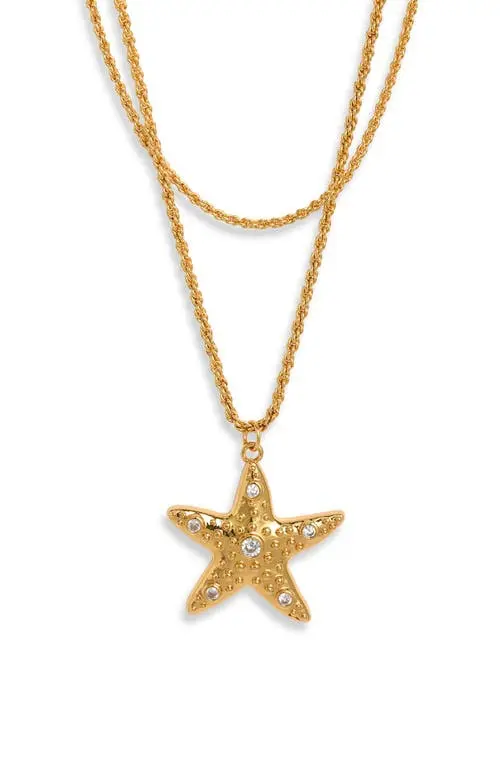 FRASIER STERLING Sea Star Layered Pendant Necklace - Gold