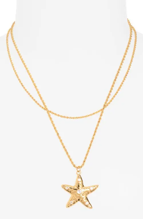 FRASIER STERLING Sea Star Layered Pendant Necklace