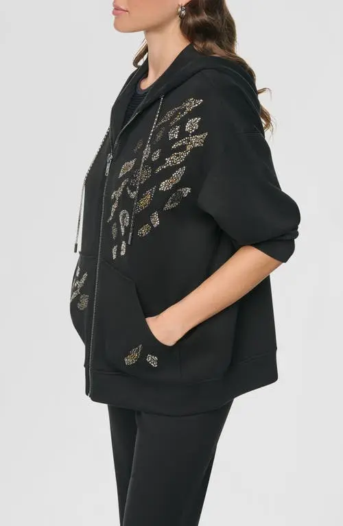 Dkny Heatset Animal Chain Link Zip Hoodie