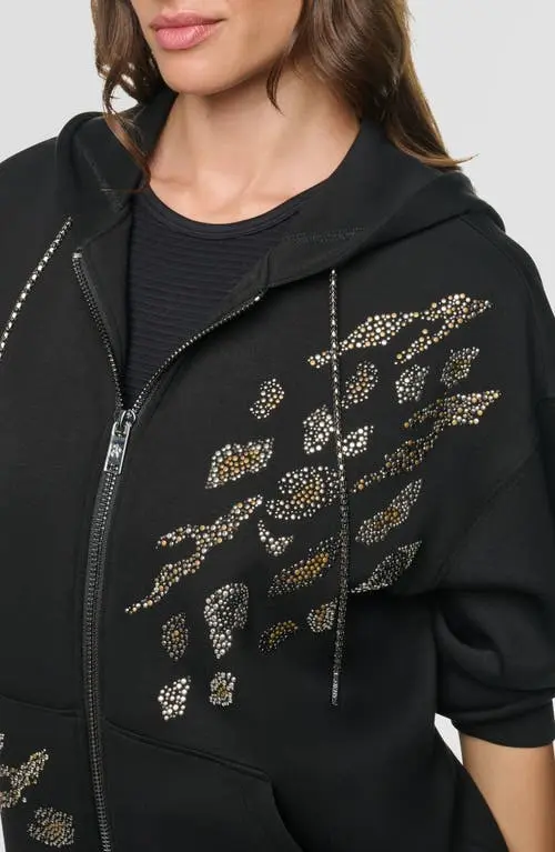 Dkny Heatset Animal Chain Link Zip Hoodie