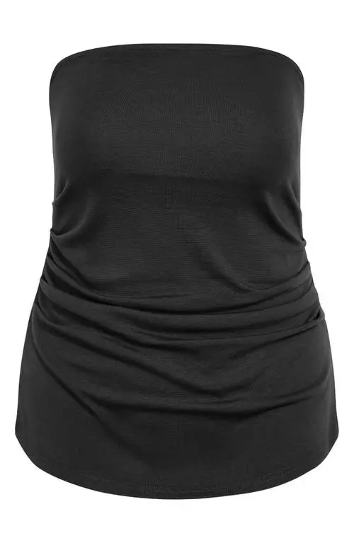 City Chic Halo Ruched Tube Top