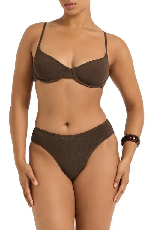 Bond Eye Olivia Metallic Briefs - Walnut
