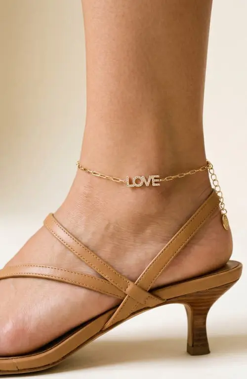 Argento Vivo Love Pave Anklet