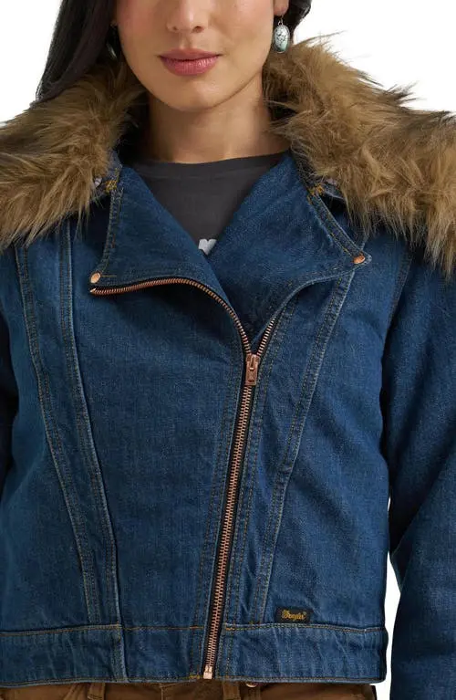 Wrangler X Lainey Wilson Faux Fur Trimmed Jacket