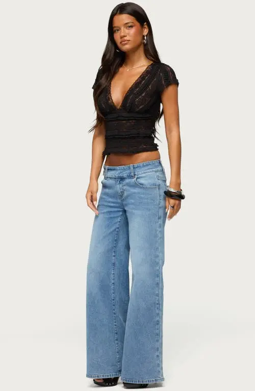 EDIKTED Dale Low Rise Straight Leg Jeans