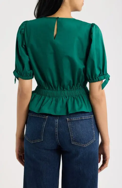 CECE DUPRAZ Balloon Sleeve Cotton Poplin Top