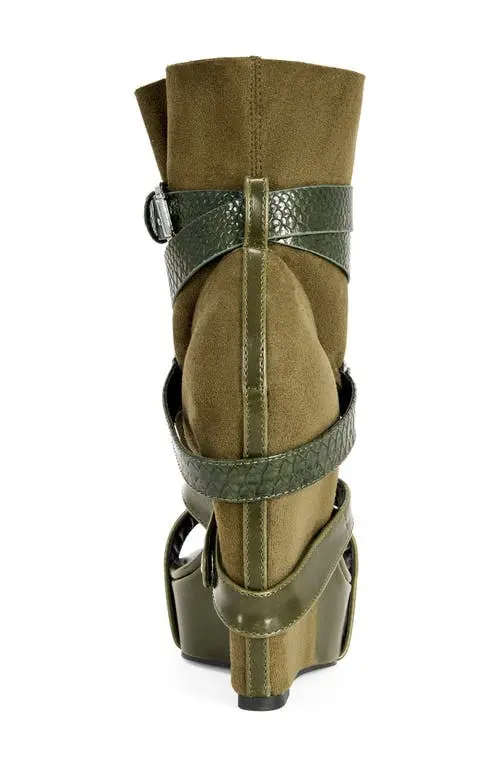 AZALEA WANG Rothko Platform Wedge Sandal