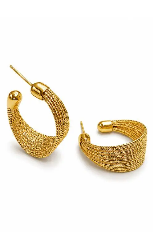 LA MENO Mesh Hoop Earrings