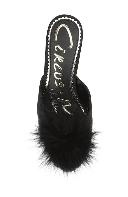 CIRCUS NY BY SAM EDELMAN Glenda Fluff Mule - Black