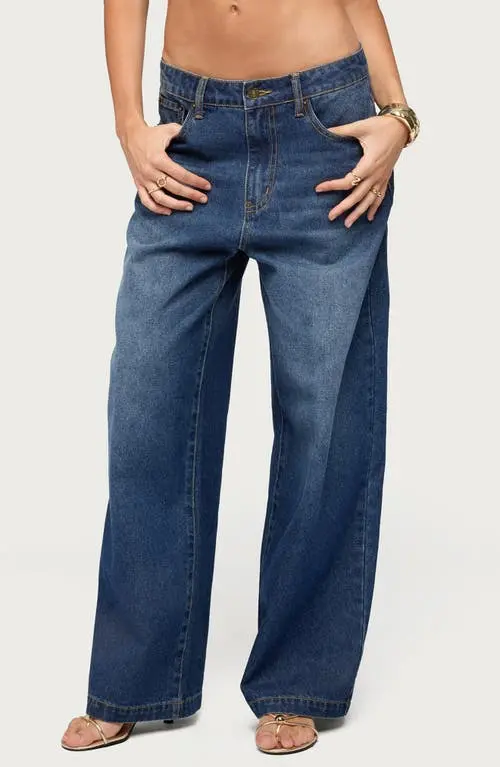 EDIKTED Nichol Low Rise Wide Leg Jeans
