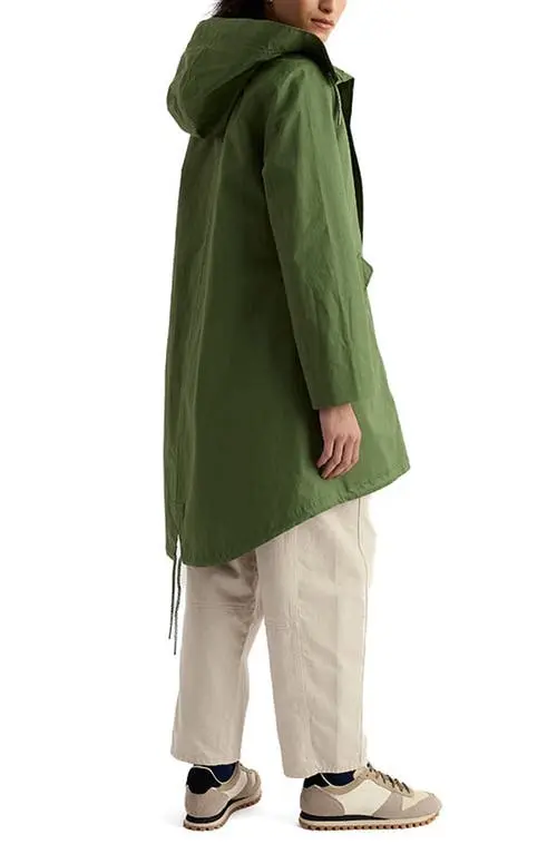 SEASALT CORNWALL Waterproof Linen & Cotton Hooded Coat